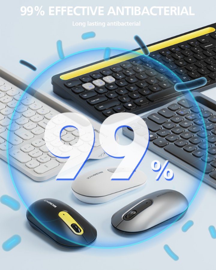 Micropack iFREE Pro 2 - 2.4G/Bluetooth Wireless Keyboard & Mouse Combo ...