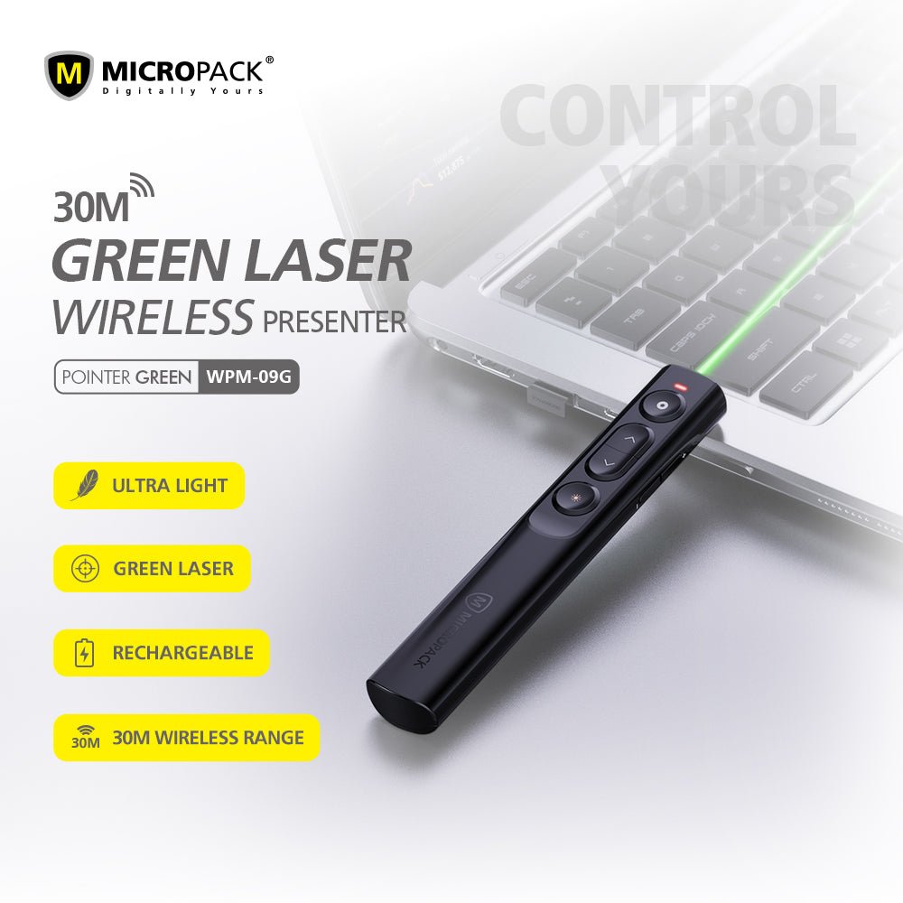 Micropack POINTER GREEN Green Laser Wireless Presenter Micropack ...