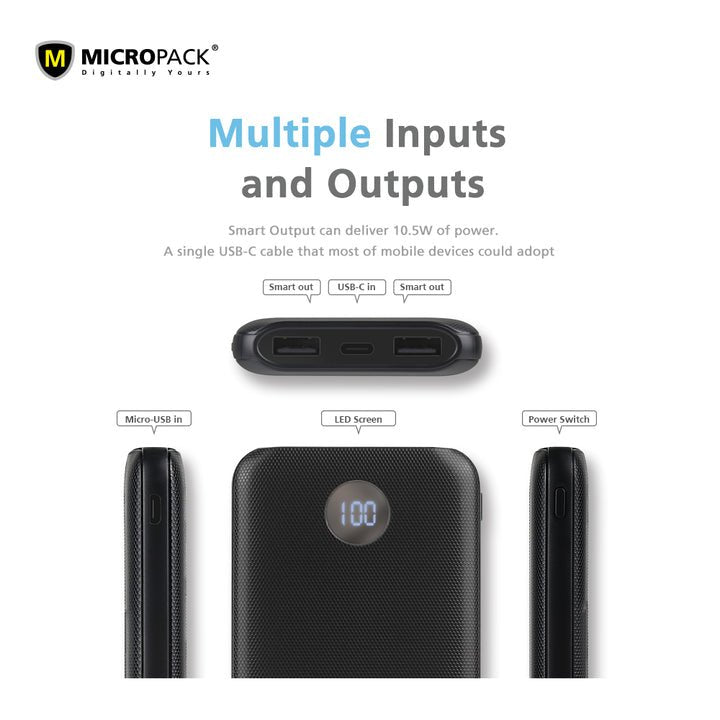 Micropack Type-C Power Bank (10000mAh) Micropack - Zenox Hong Kong
