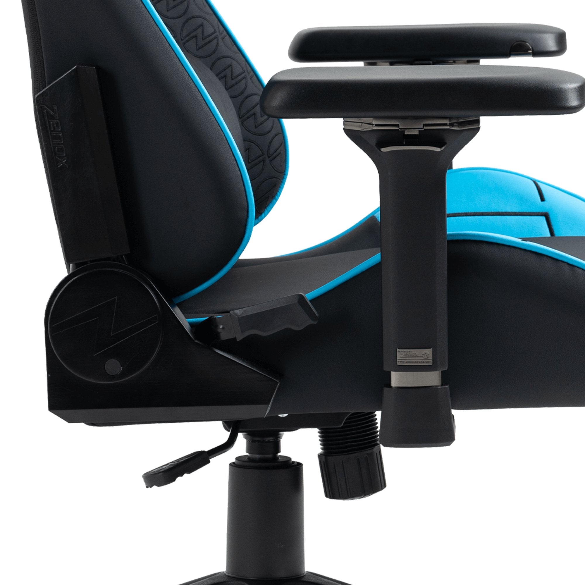 Zenox Saturn Mk-2 Gaming Chair (Leather/Sky Blue) Zenox - Zenox Hong Kong