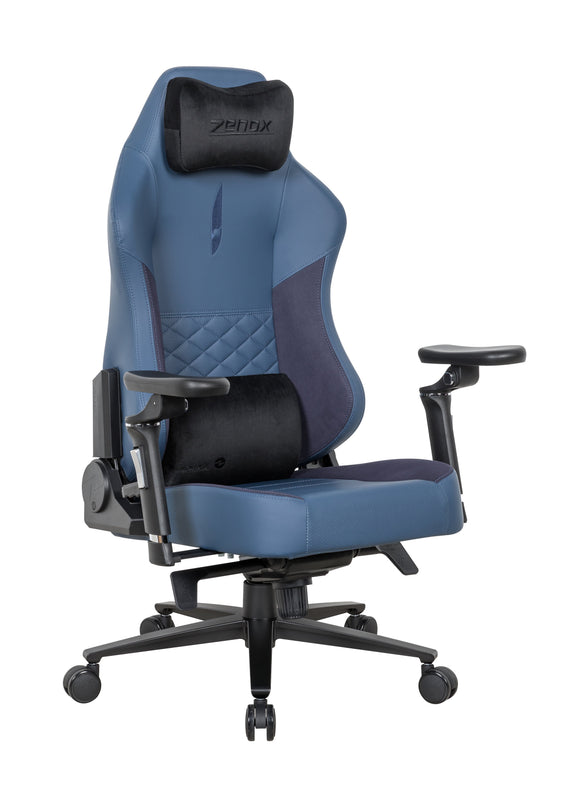 Zenox Spectre Mk-2 Gaming Chair (Leather/Navy) Zenox - Zenox Hong Kong